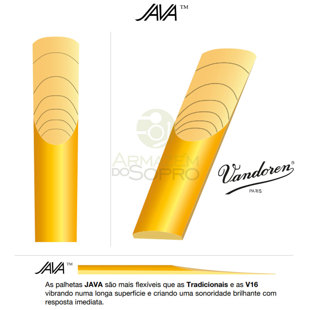 Palheta 3.0 "Java - Vandoren", Sax Tenor